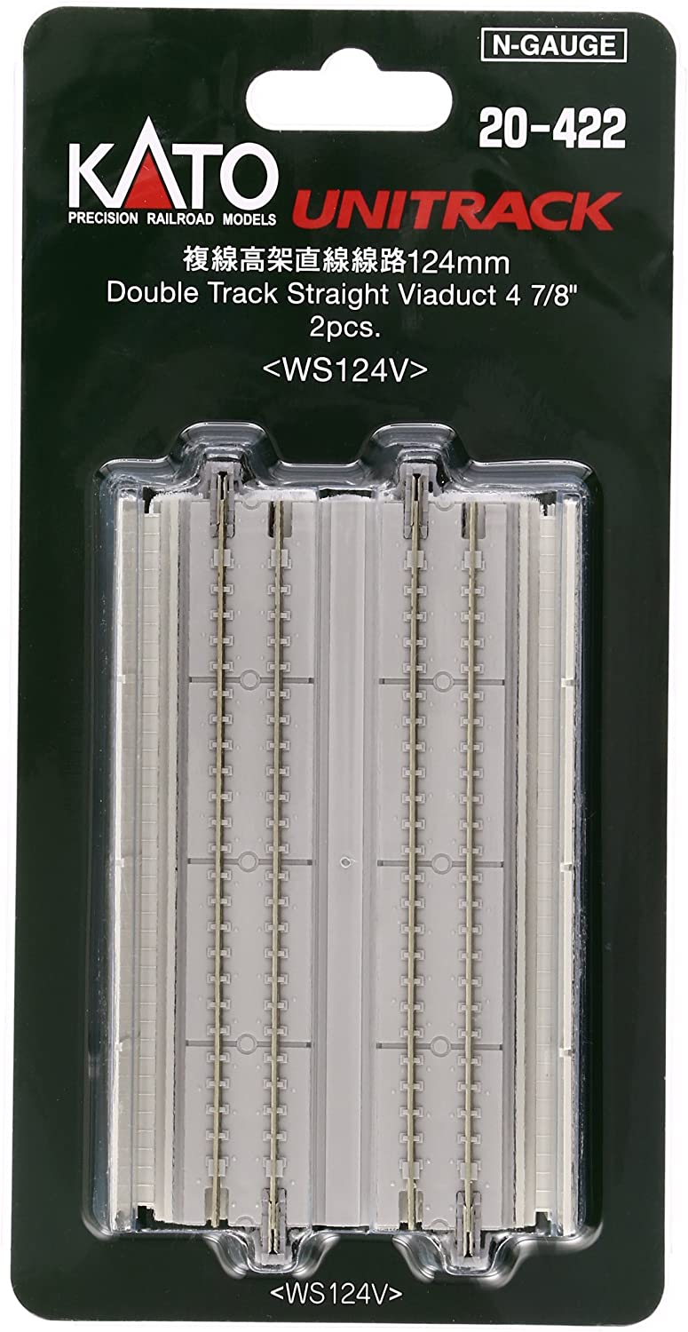 20-422 124mm Double Track Straight Viaduct (2 pcs.) - Train Trax