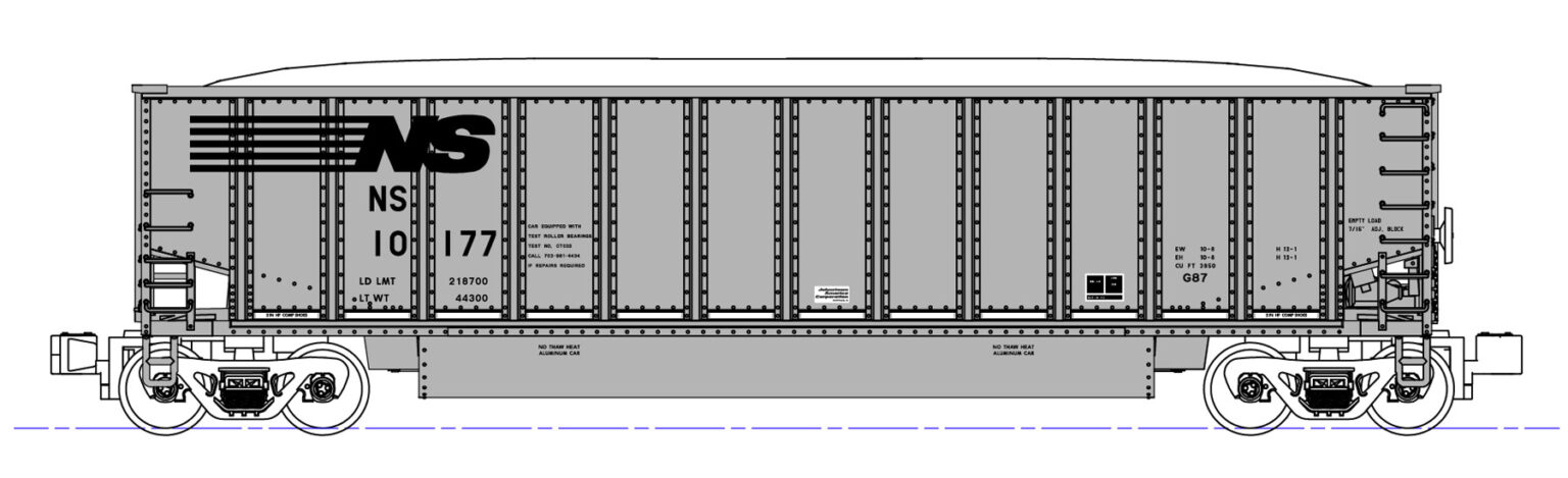 106-4630 *Bethgon Coalporter Wagon Set (8) Norfolk Southern - Train Trax