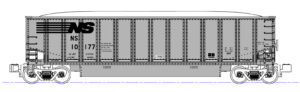 106-4630 *Bethgon Coalporter Wagon Set (8) Norfolk Southern - Train Trax