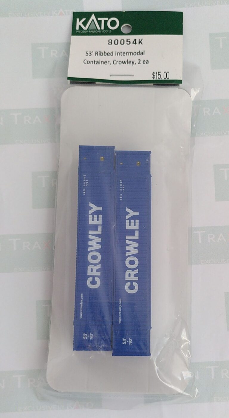 80054K 53' Ribbed Intermodel Container, Crowley (2) - Train Trax