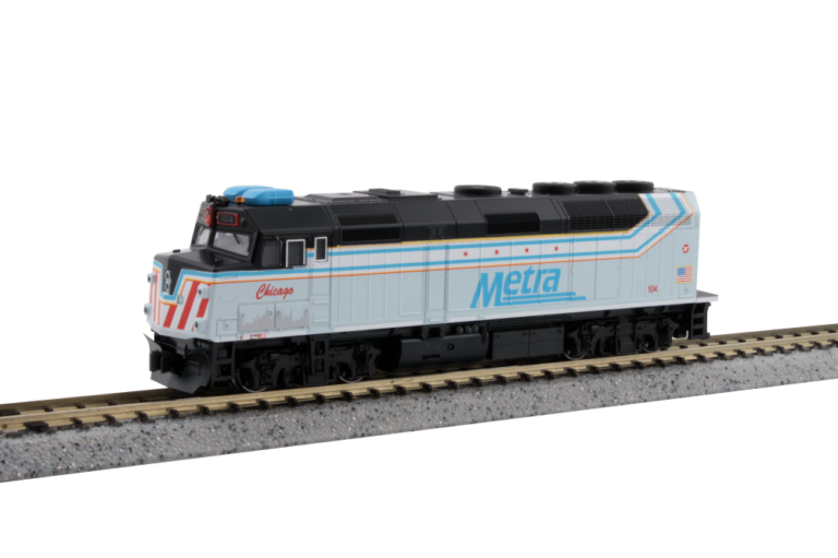 106-CHICAGO N Scale Chicago Metra F40PH Commuter Train Starter Set ...