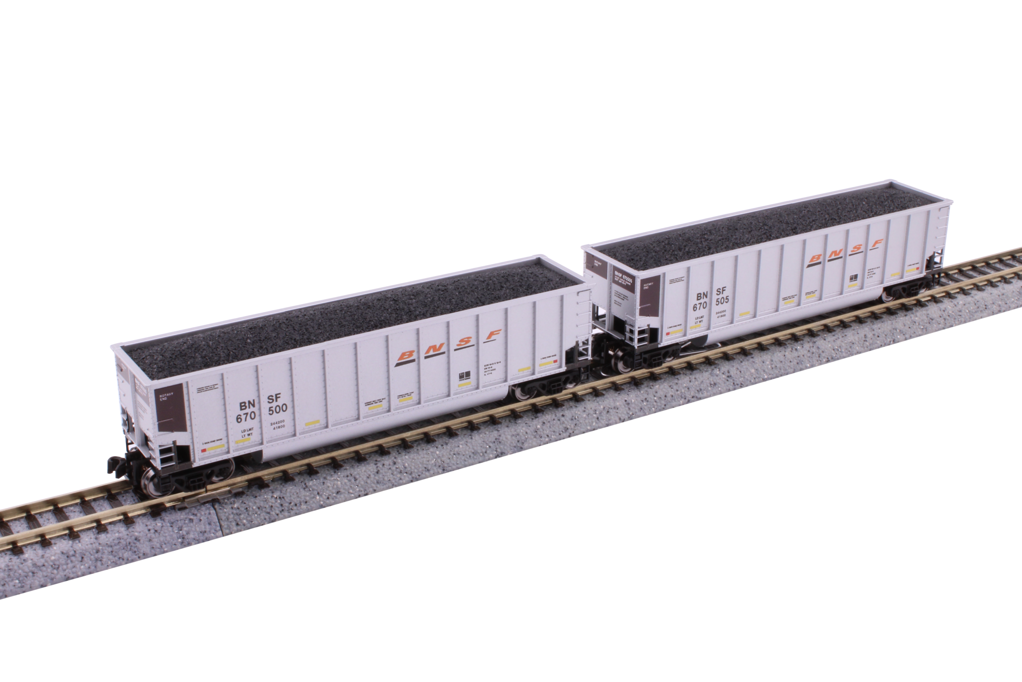 106-4633 (N)Bethgon Coalporter 8 Car Set BNSF Swoosh - Train Trax