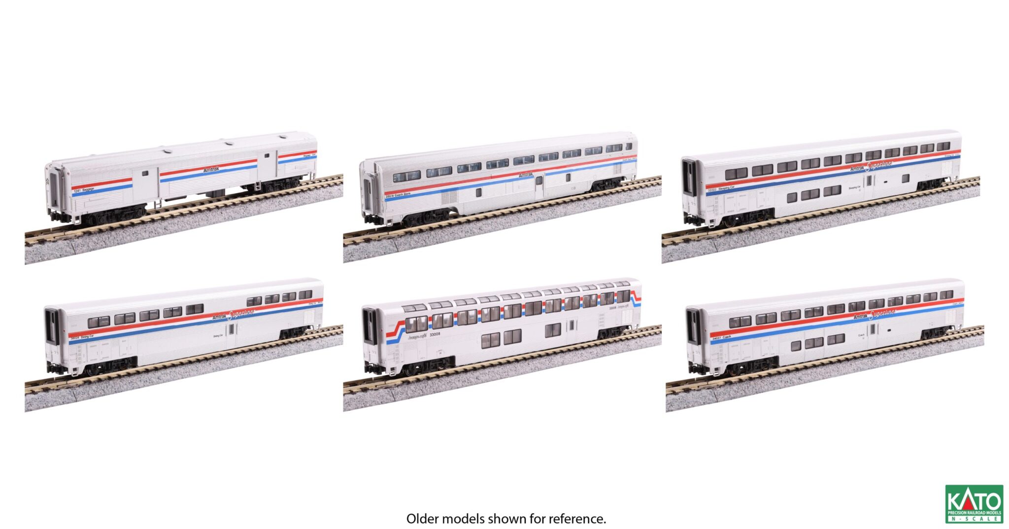 106-3531 Superliner PhIII Coach Set (6) Amtrak - Train Trax